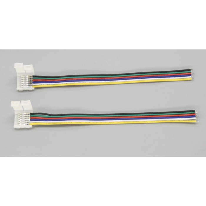 6-pin solderless cable connector for RGBWW 5050 LED strip